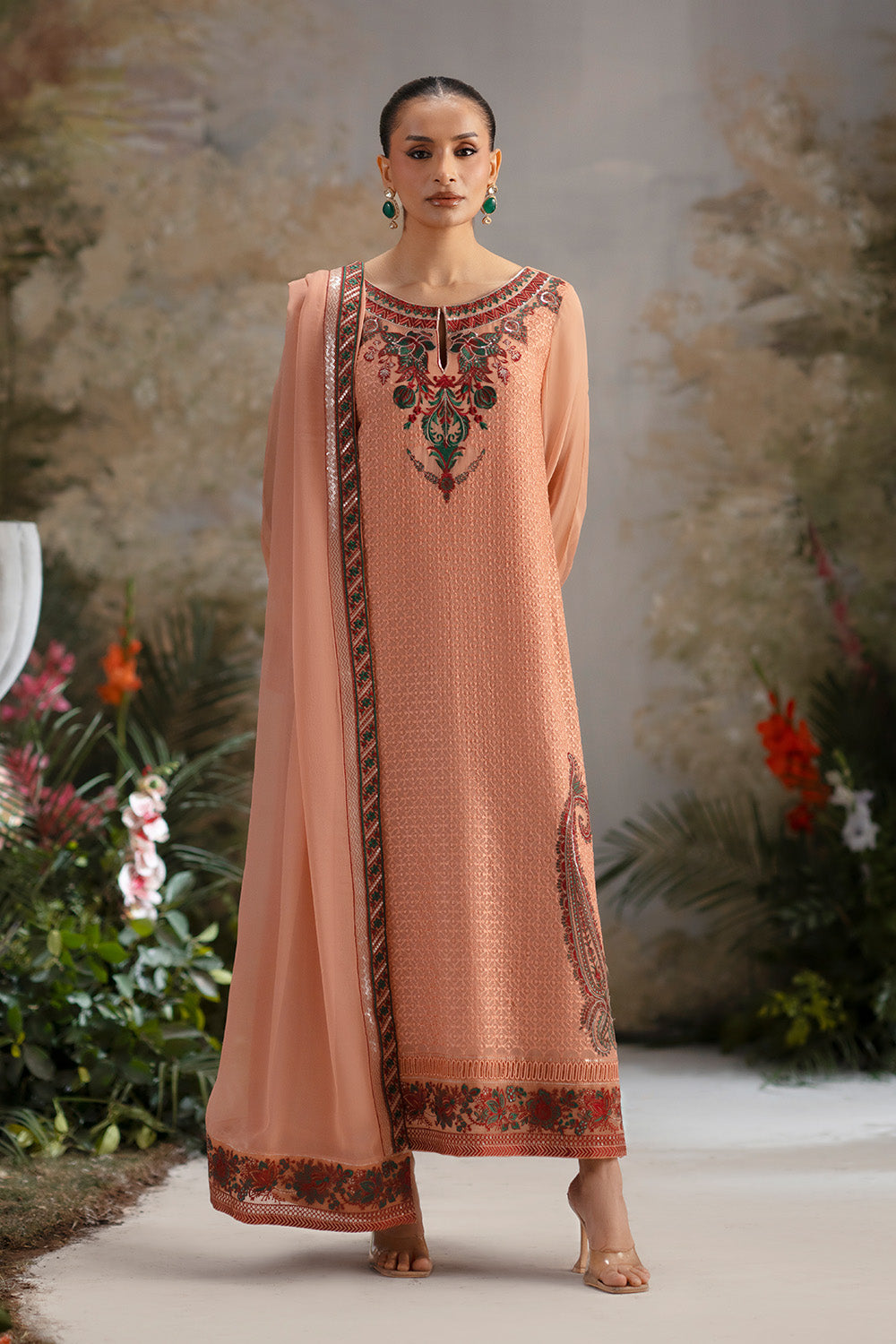 3-Piece-Embroiderd-Chiffon OMISHA - FWU5697 – Freesia Premium